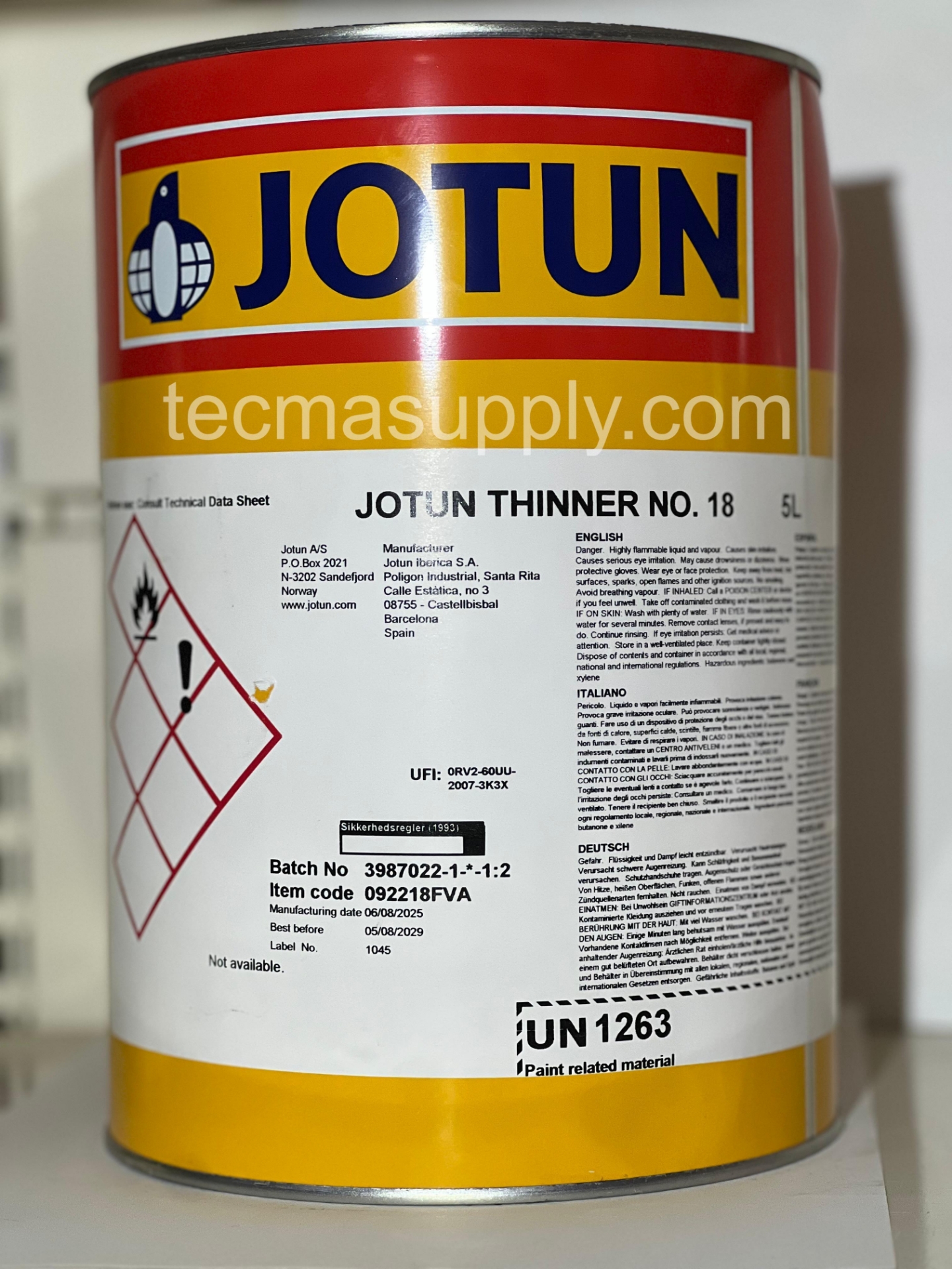 JOTUN THINNER Nº 18 ※ Mejor Precio Online ※ 26,76 € IVA incl.